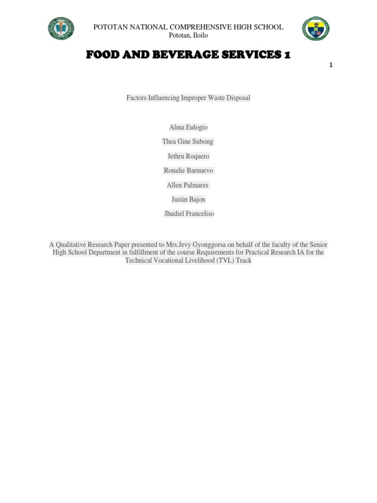 Factors Affecting Waste Disposal Practices | PDF | Waste Management | Waste