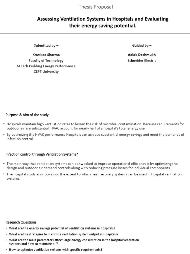 Krutikaa - Thesis Proposal Ventilation Systems | PDF | Ventilation ...