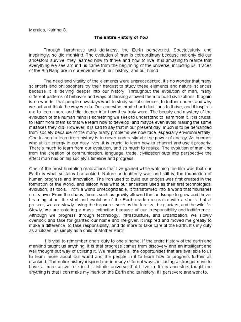 Reflection - Earth | PDF | Human | Earth