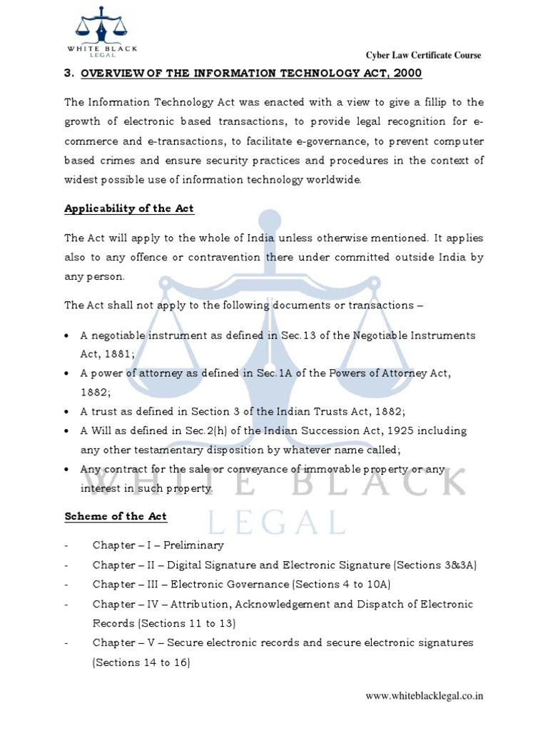 OVERVIEW OF THE INFORMATION TECHNOLOGY ACT, 2000 Vol-3 | PDF | Public Key Certificate | Public ...
