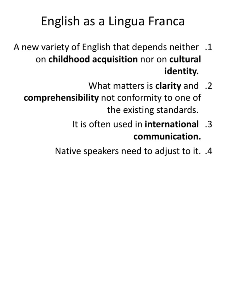 English As A Lingua Franca | PDF