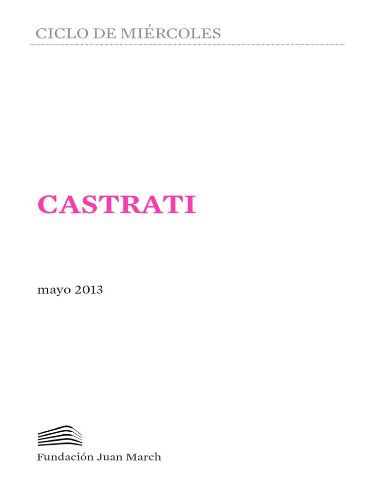 Castrati | PDF | Ópera | George Frideric Handel