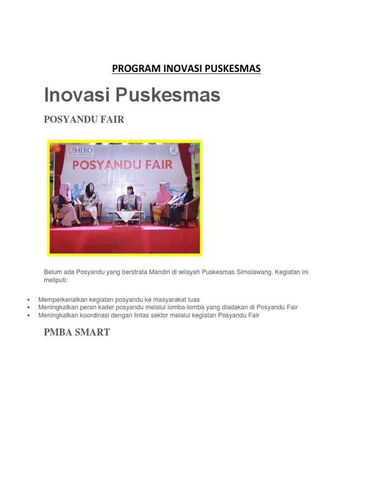 Program Inovasi Puskesmas | PDF