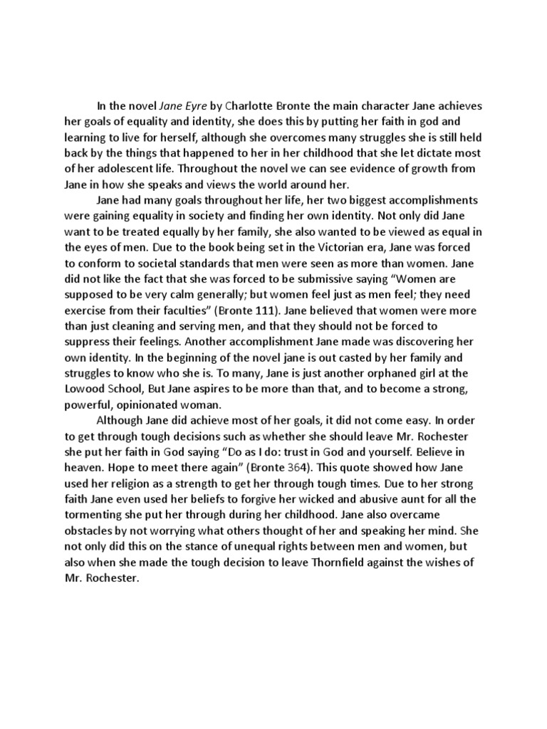 Jane Eyre Analysis | Download Free PDF | Jane Eyre | Novels