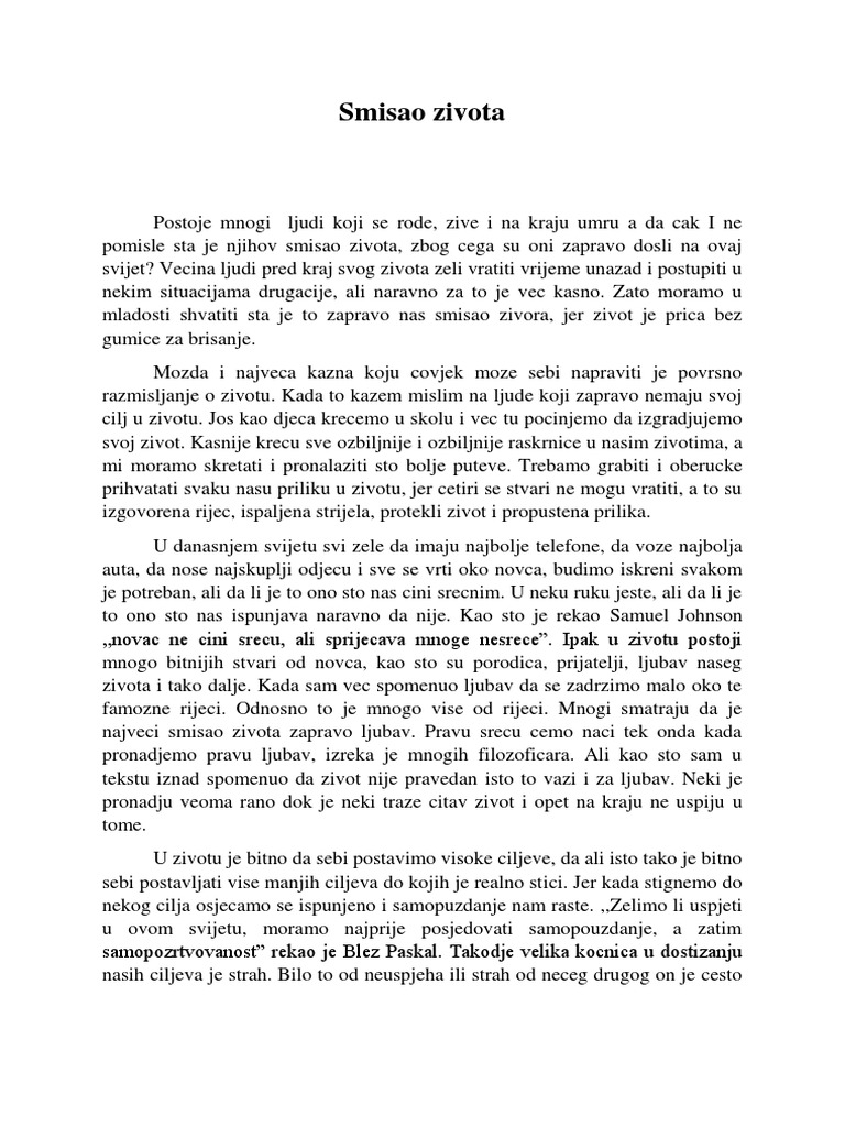 Smisao Zivota | PDF