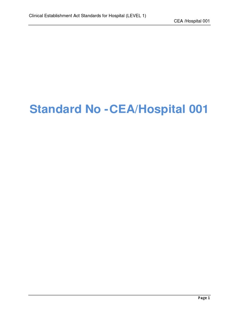 Hospital Standards PDF | PDF | Health Care | Hospital