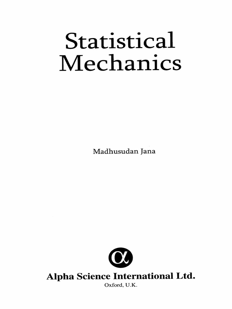 PDF | PDF | Statistical Mechanics | Thermodynamics