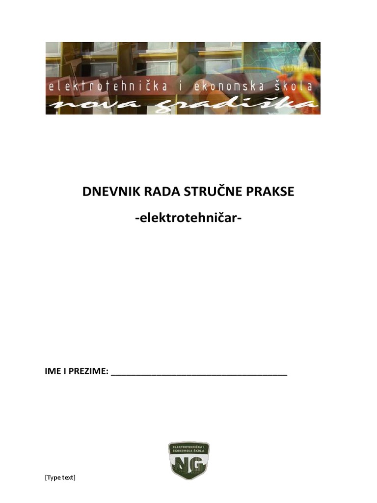 Dnevnik Rada Stručne Prakse - Elektrotehničar | PDF