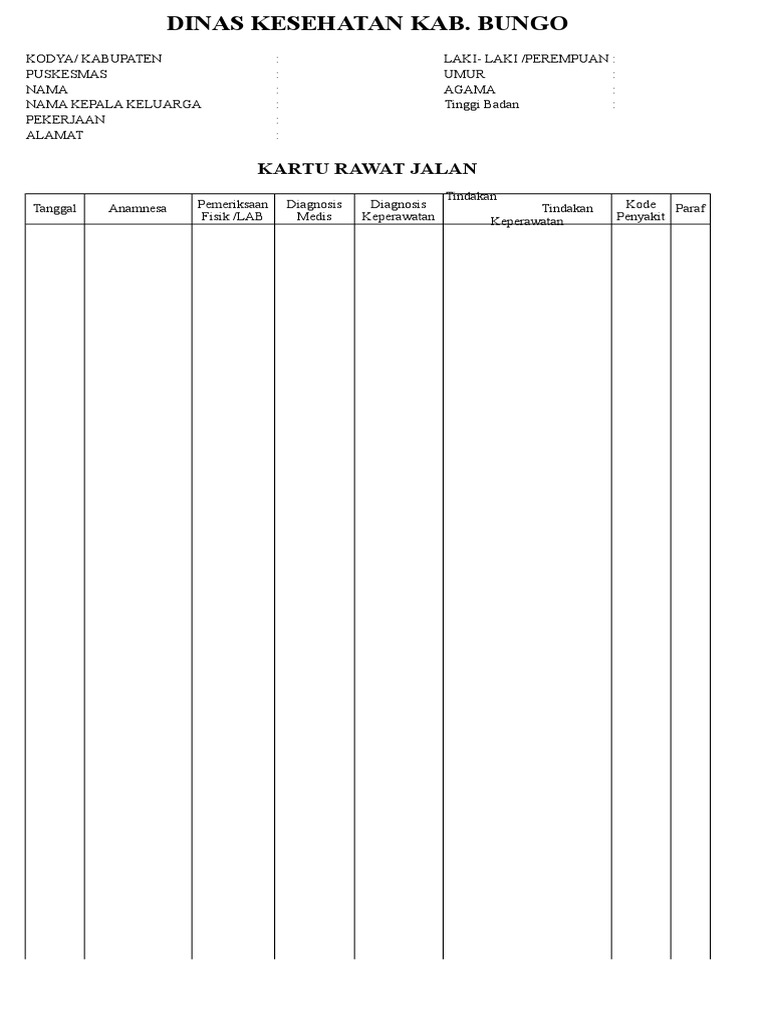 Kartu Status Pasien | PDF
