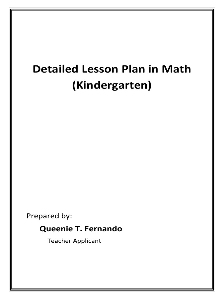 Detailed Lesson Plan in Math | PDF | Lesson Plan | Teachers