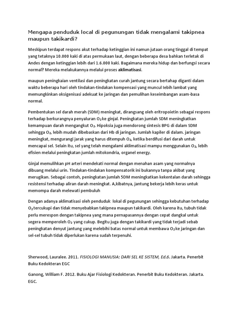 Aklimatisasi | PDF | Pengembangan Diri | Kesehatan Holistik