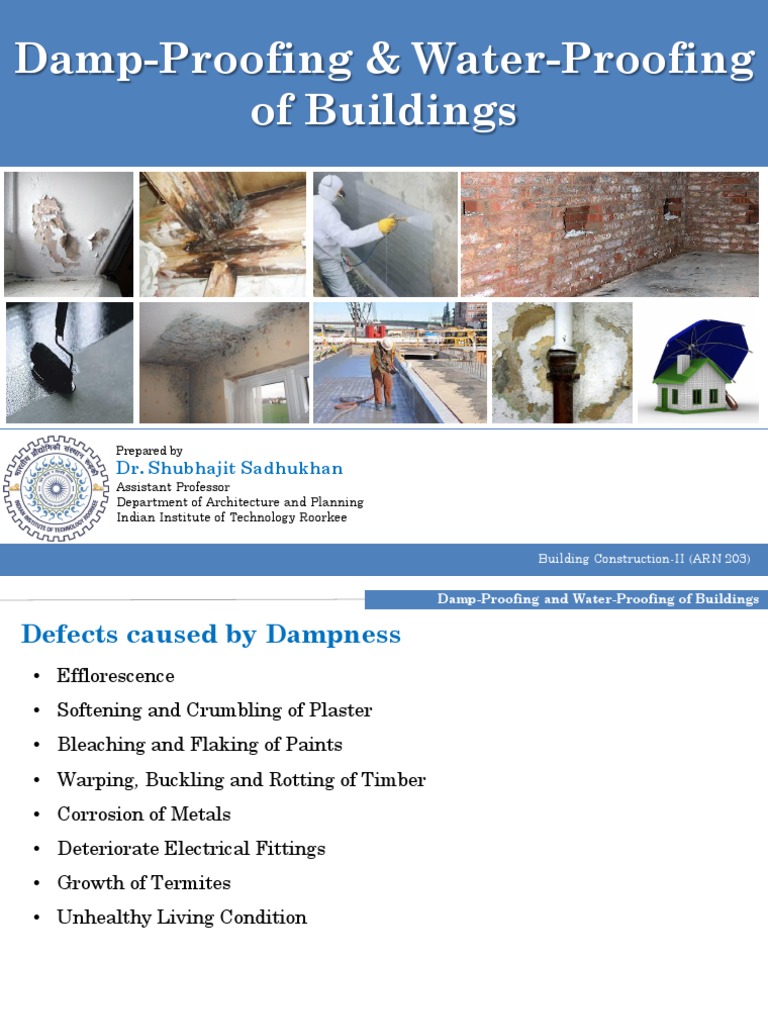 Building Construction-Damp-proofing and Water-Proofing | PDF | Roof ...