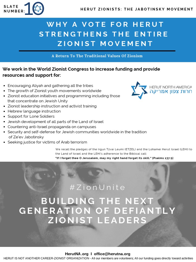Herut's Vision for Zionist Unity | PDF | Zionism | National Liberation ...