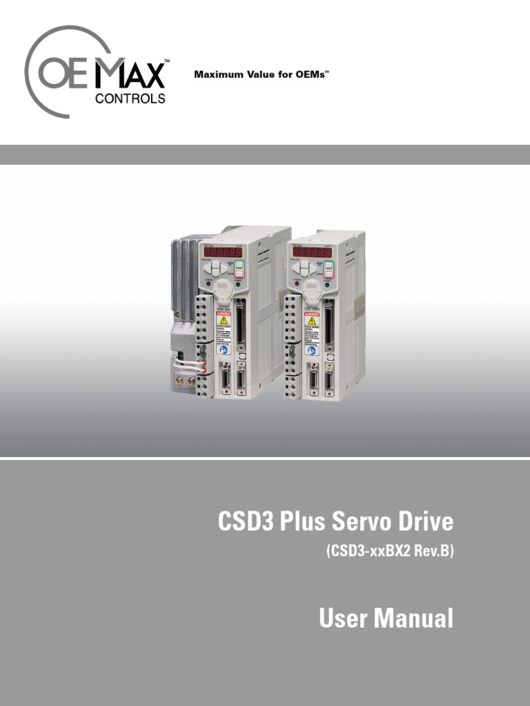 CSD3 User Manual | PDF | Input/Output | Servomechanism