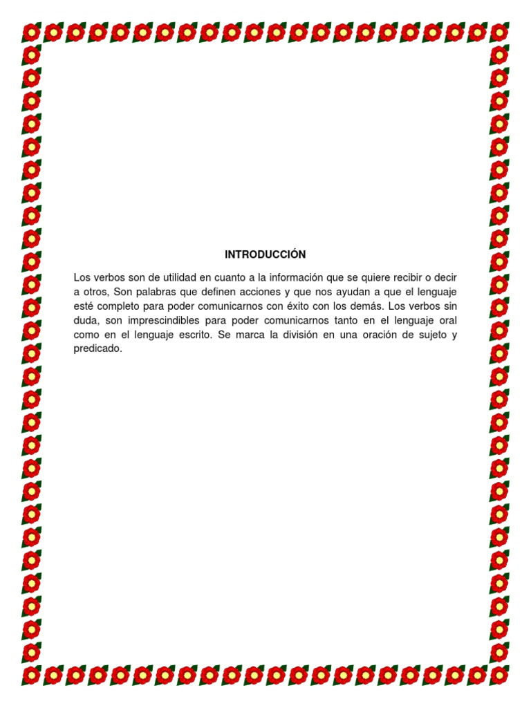 Los Verbos Pdf Conjugación Gramatical Verbo