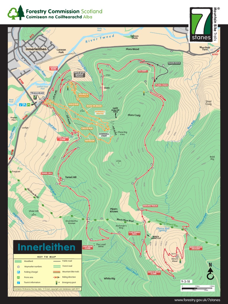 7stanes Innerleithen Trail Map Info PDF | PDF | Racing | Human Powered ...
