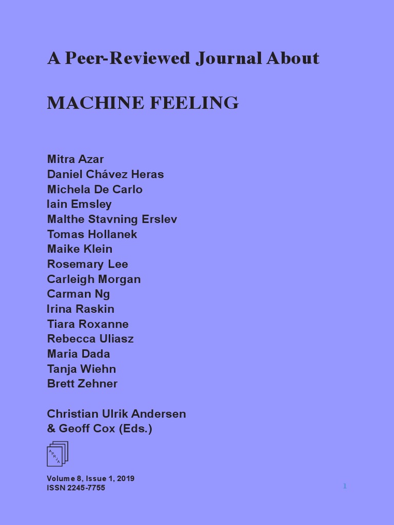 Machine Feeling | PDF | Computer Simulation | Data