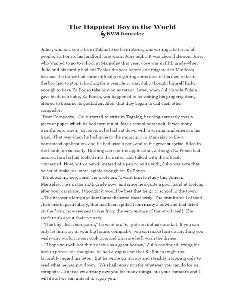 tHE HAPPIEST BOY | PDF