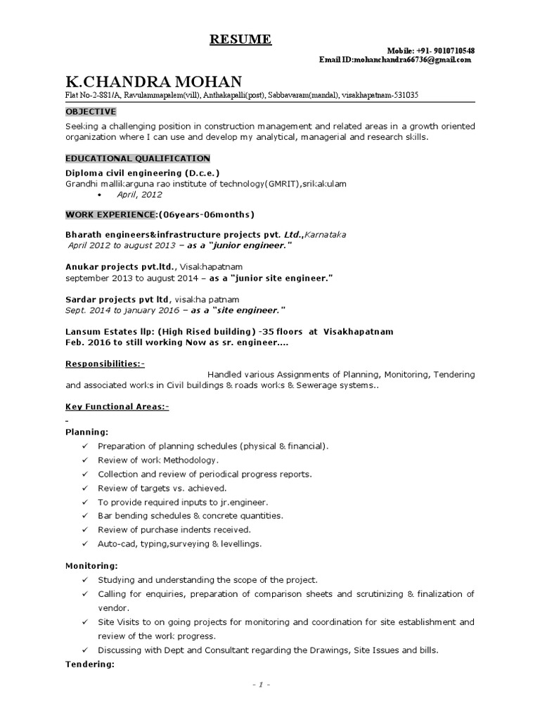 Chandra Mohan Resume... | PDF | Specification (Technical Standard ...