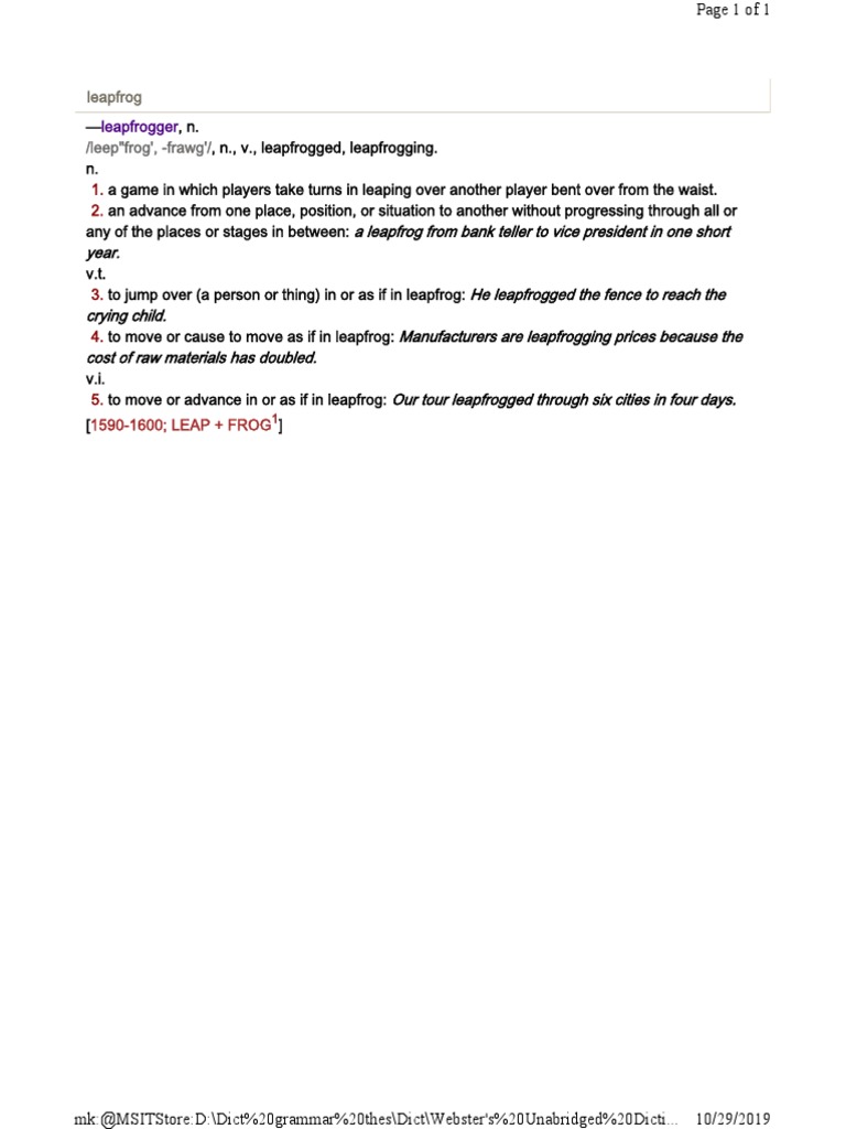 Leapfrog | PDF | History