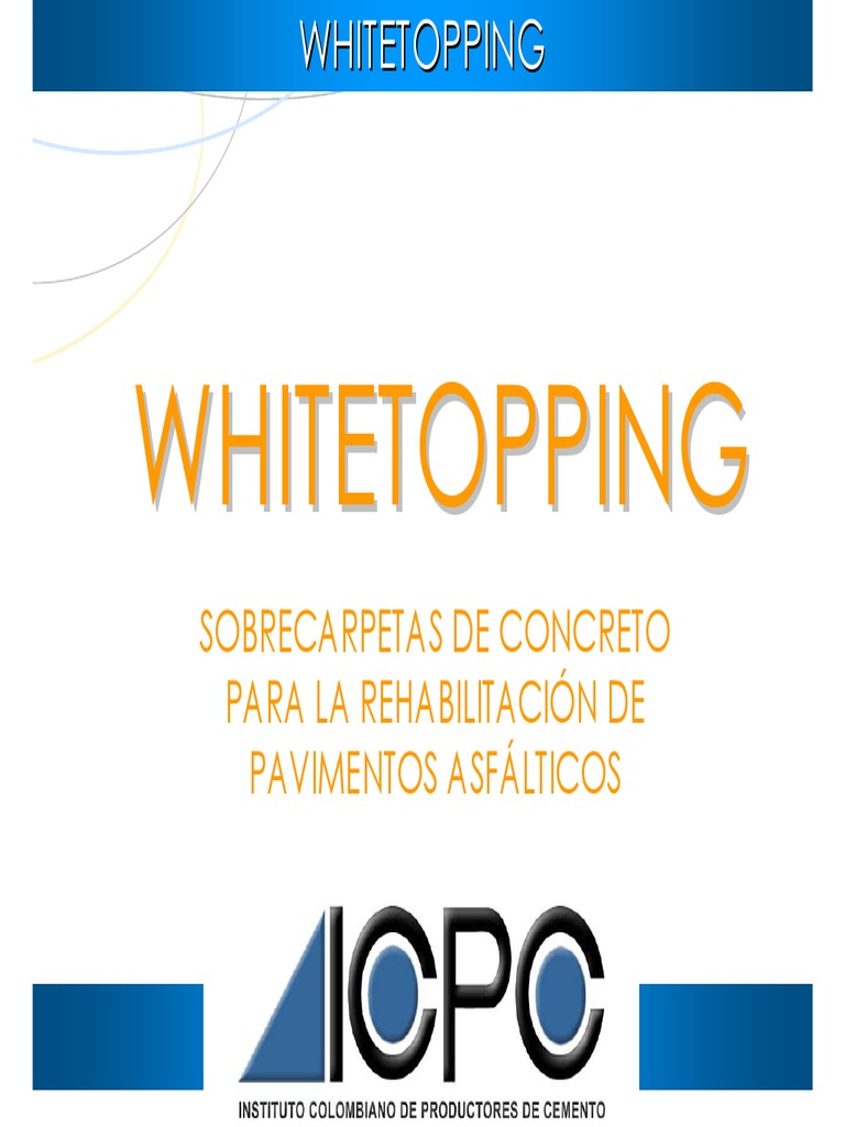 Whitetopping PDF | PDF | Hormigón | Doblar