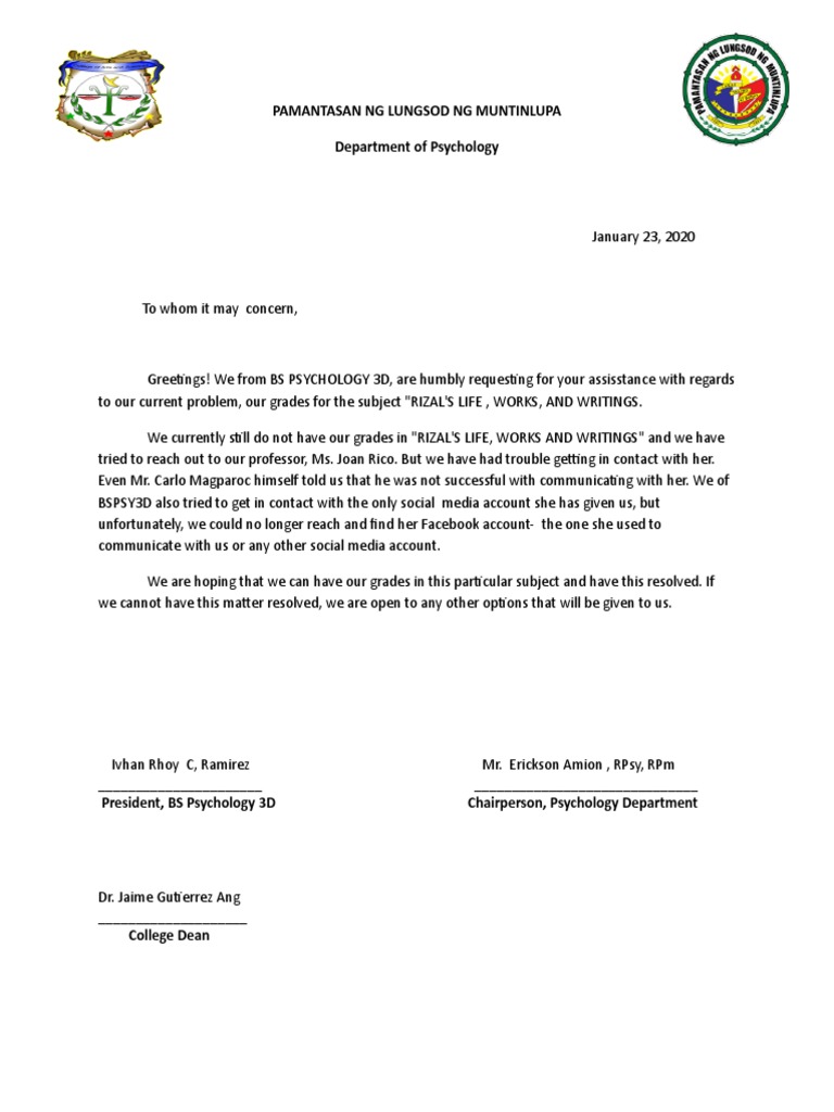 $letter For Rizal II | PDF