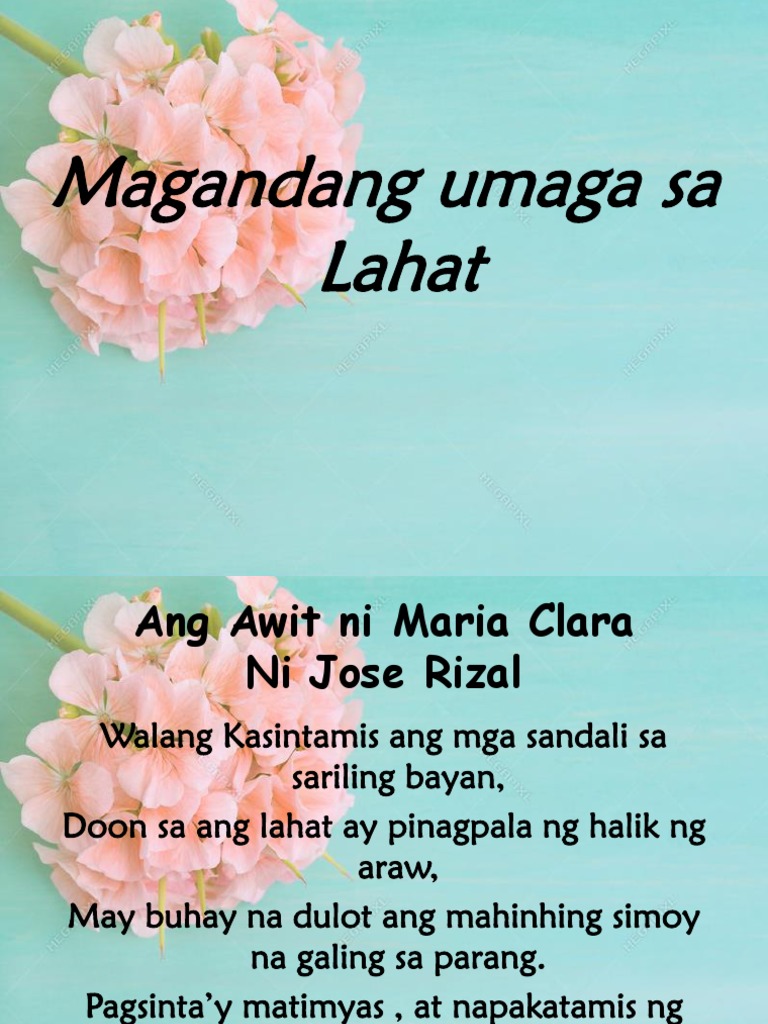 Ang Awit Ni Maria Clara Tula | PDF