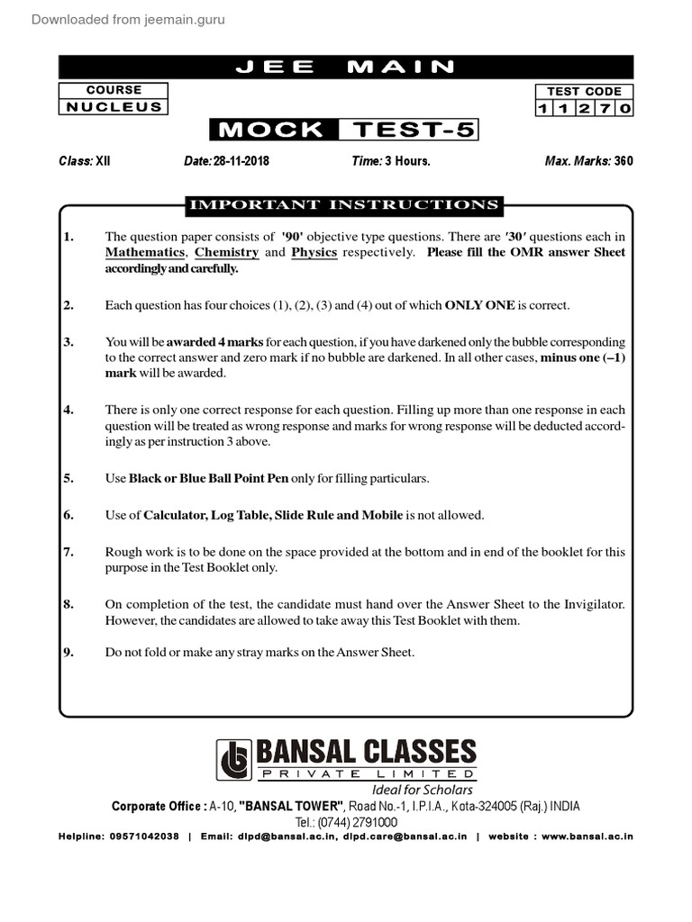MCP-28-11-2018 MT-5 Main 12th Eng WA | PDF | Inductor | Capacitor