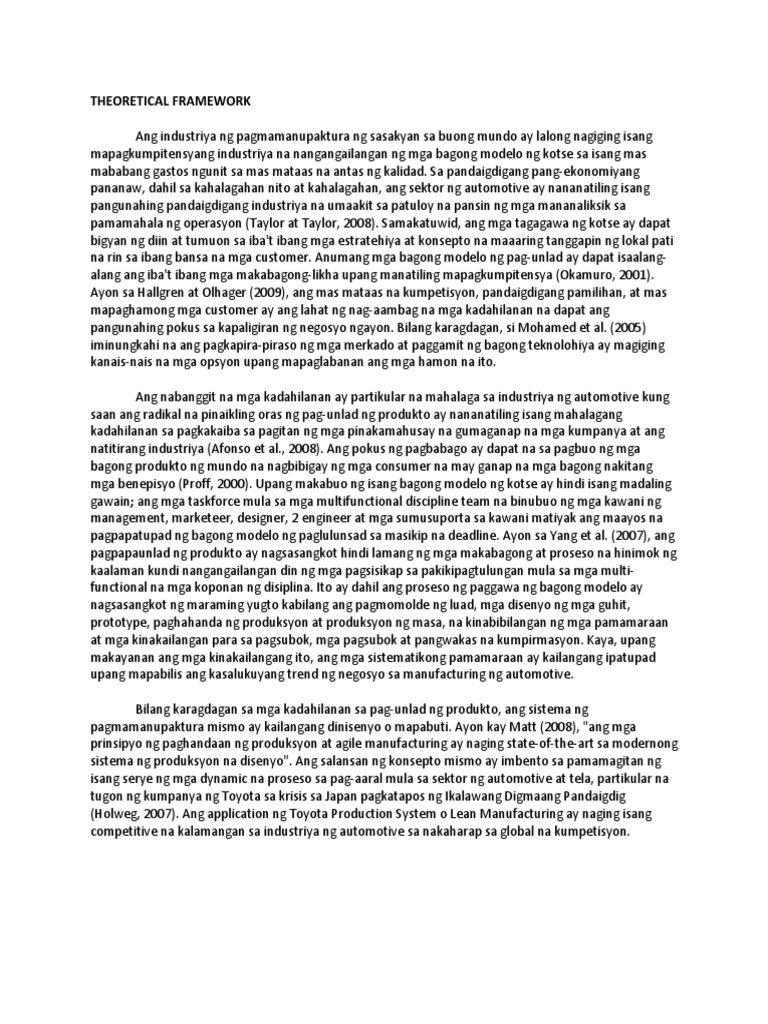 Tagalog THEORETICAL FRAMEWORK | PDF