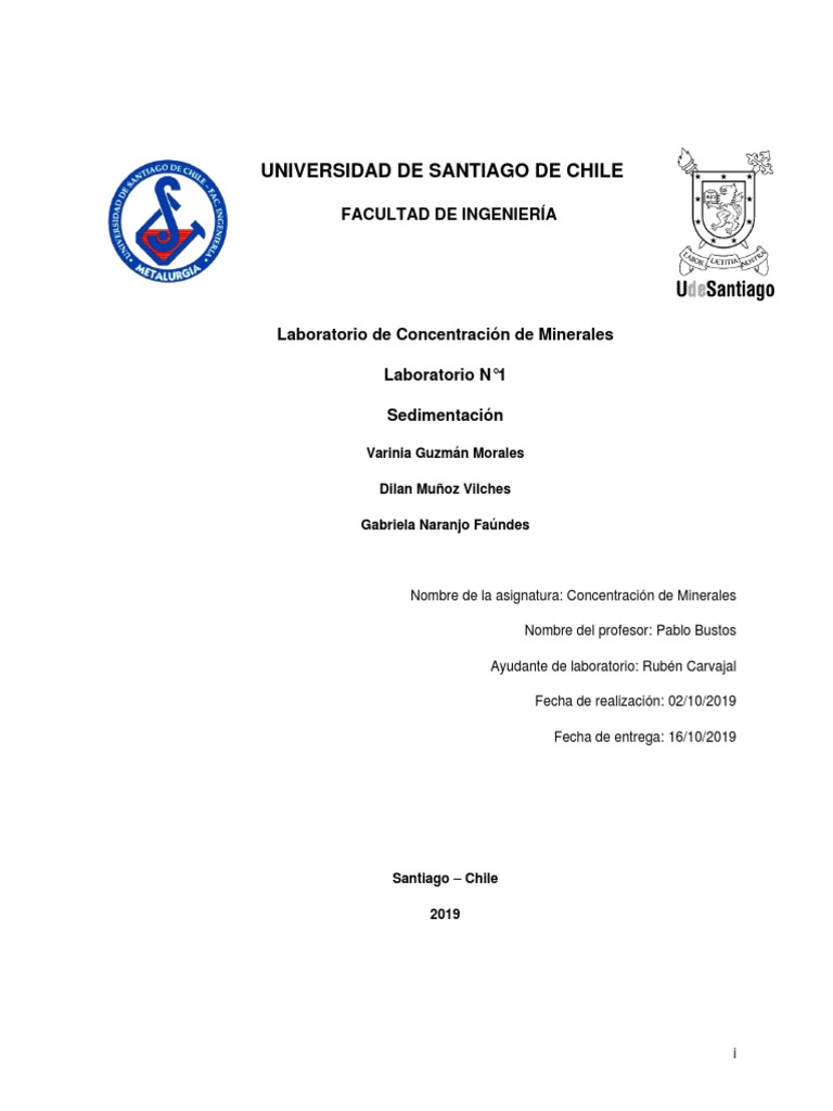 Lab 1 Concentra | PDF | Suspensión (Química) | Sedimentación