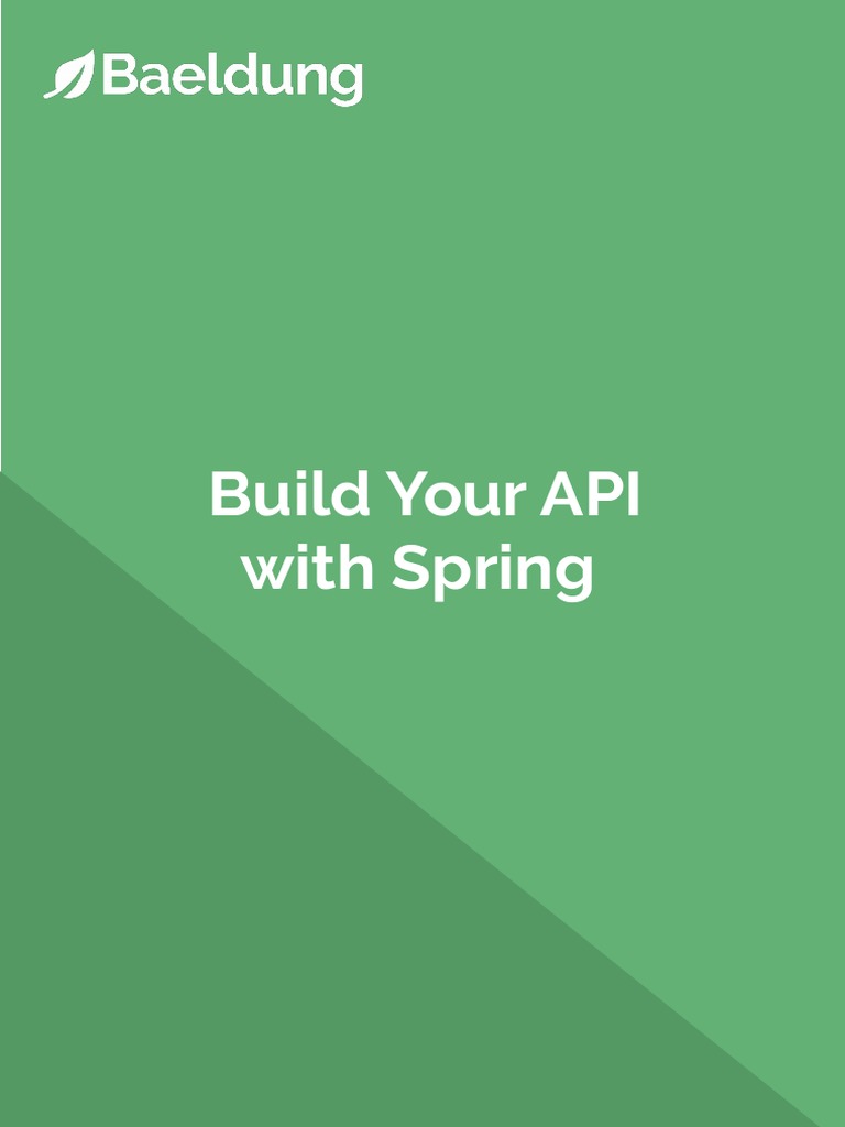 Building A Rest Api With Spring Pdf Hypertext Transfer Protocol Representational State 