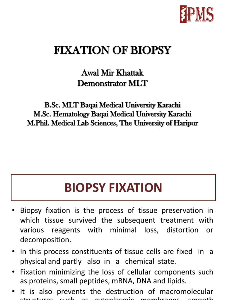 Lec-4 Fixation of Biopsy | PDF | Fixation (Histology) | Chemistry