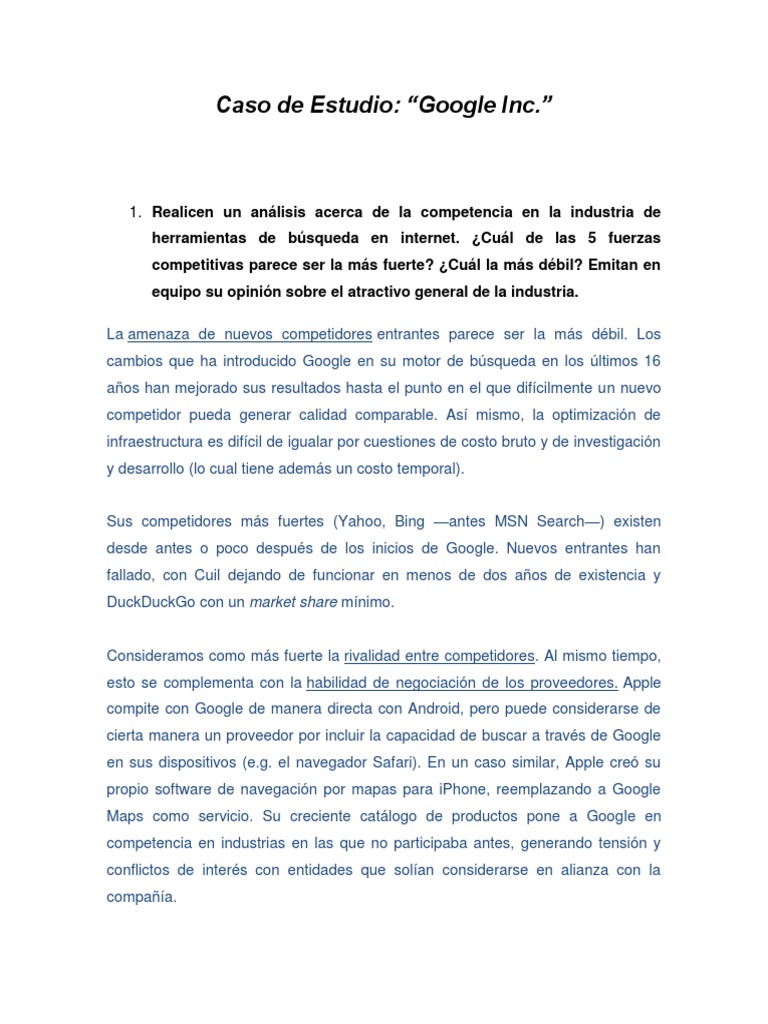 Caso Google | PDF | Internet | Yahoo!