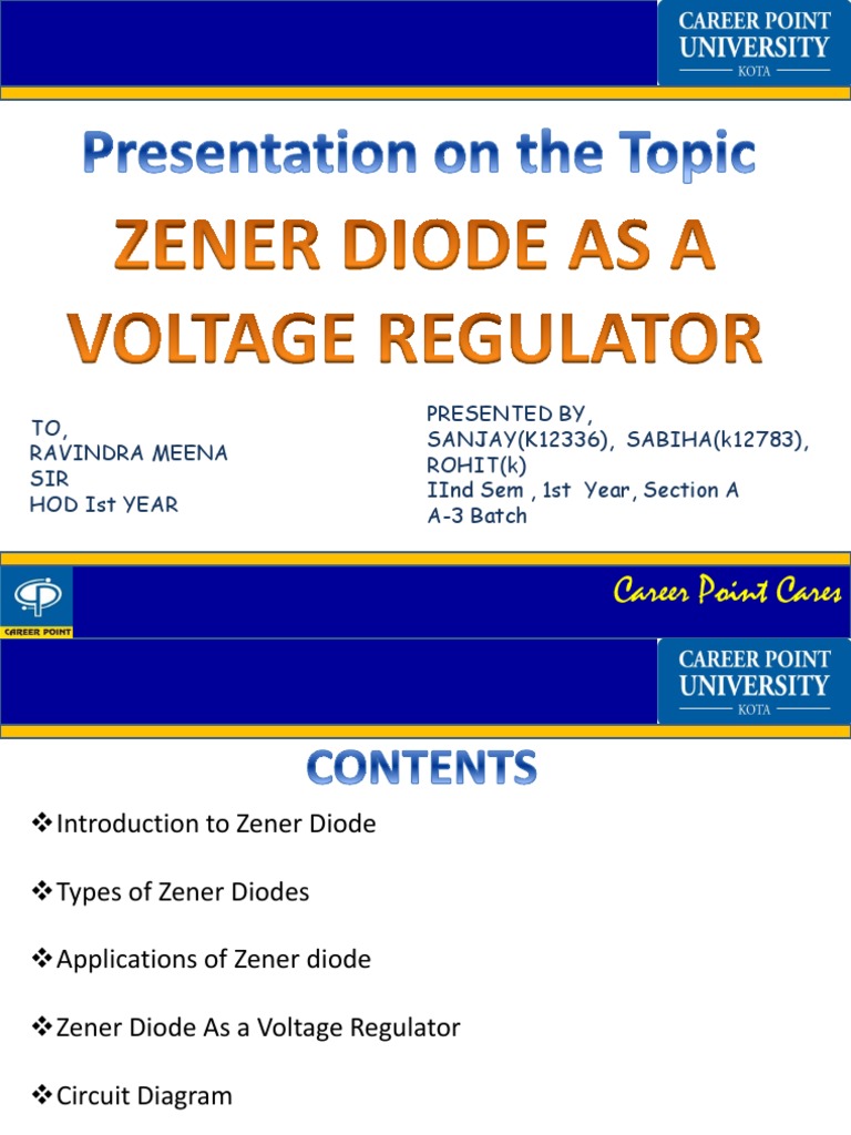 Zener Diode as Voltage Regulator Guide | PDF | Resistor | Diode