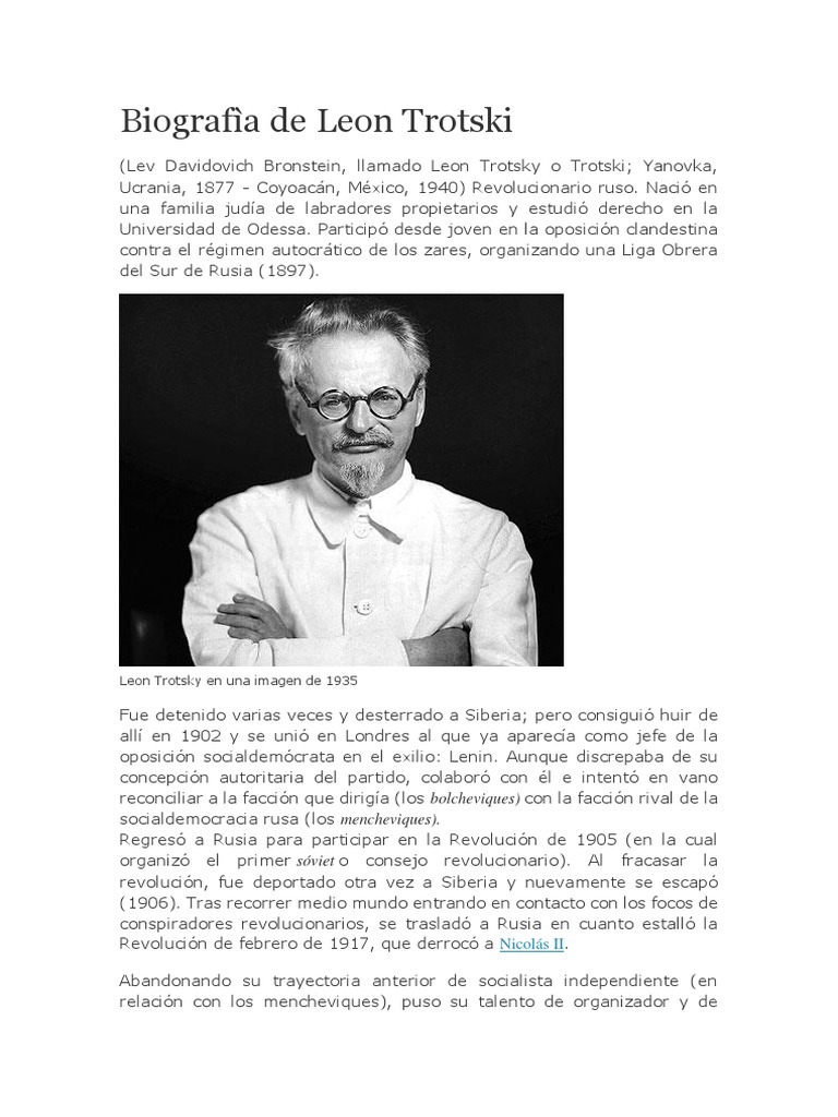 Leon Trotski | PDF | Leon Trotsky | Vladimir Lenin
