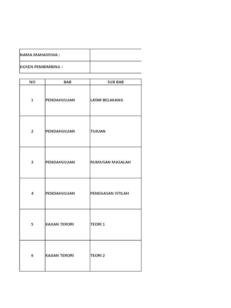 Lembar Validasi Sempro | PDF