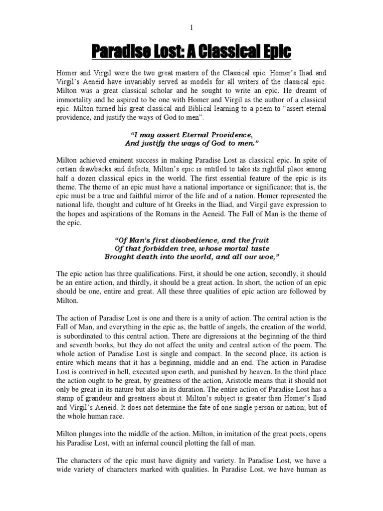 Paradise Lost | PDF | Paradise Lost | Adam And Eve