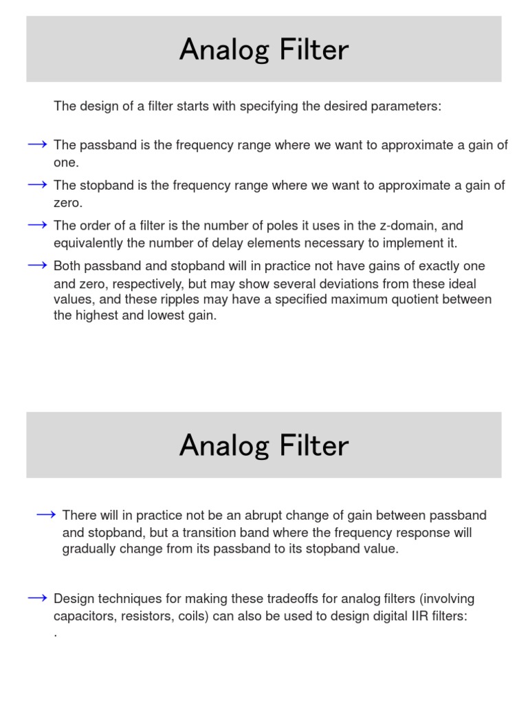 Analog Filter | PDF
