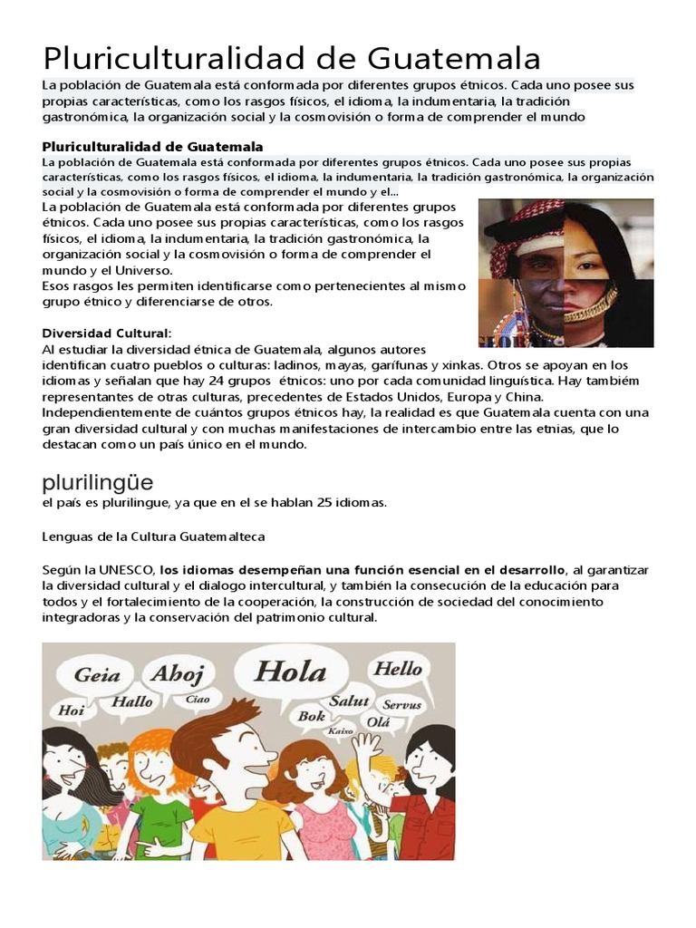 Pluriculturalidad de Guatemala 2020 | PDF | Guatemala | Diversidad cultural