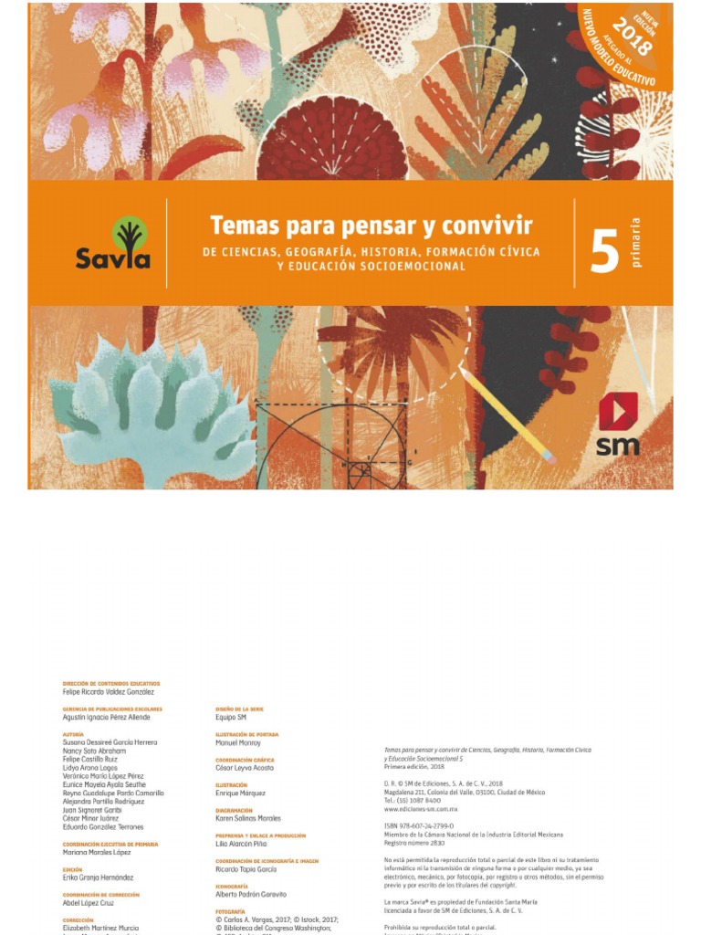 Temas para Pensar y Convivir 5 - Primaria - Savia PDF | PDF