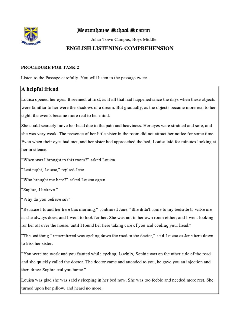 Listening Task 2 Pdf