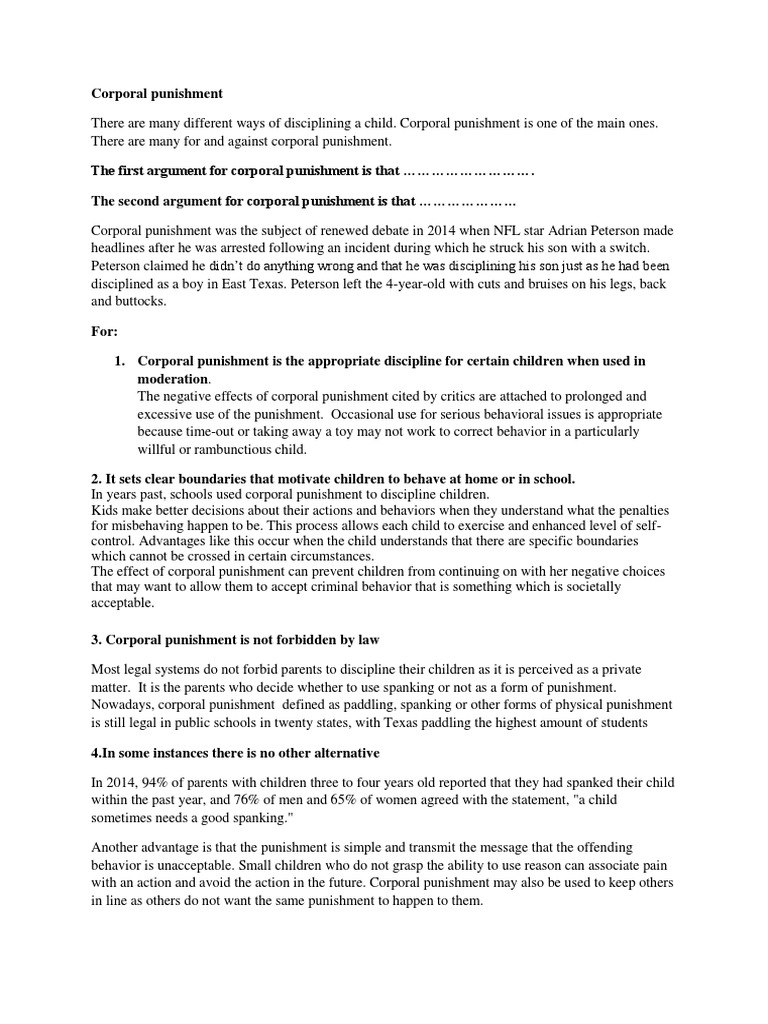 Corporal Punishment | PDF | Corporal Punishment In The Home | Spanking