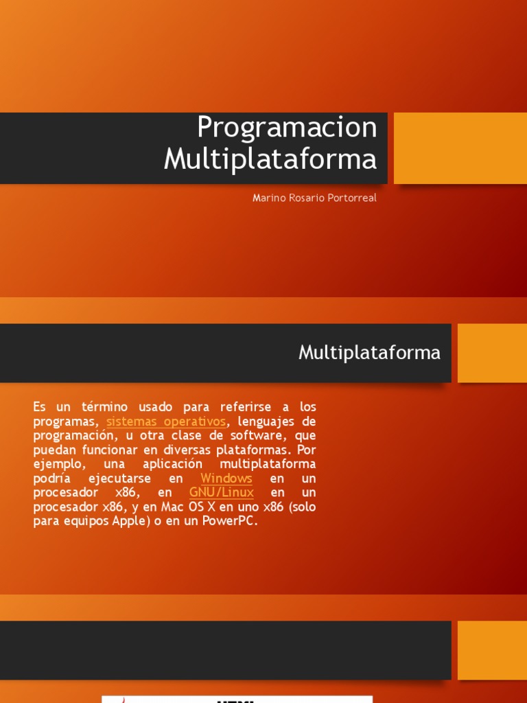Programacion Multiplataforma | PDF | Software multiplataforma ...