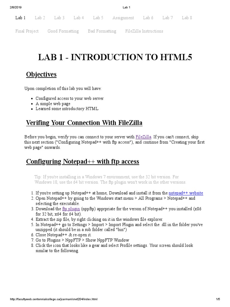 Introduction to HTML5: Creating a Basic Webpage with Structural ...