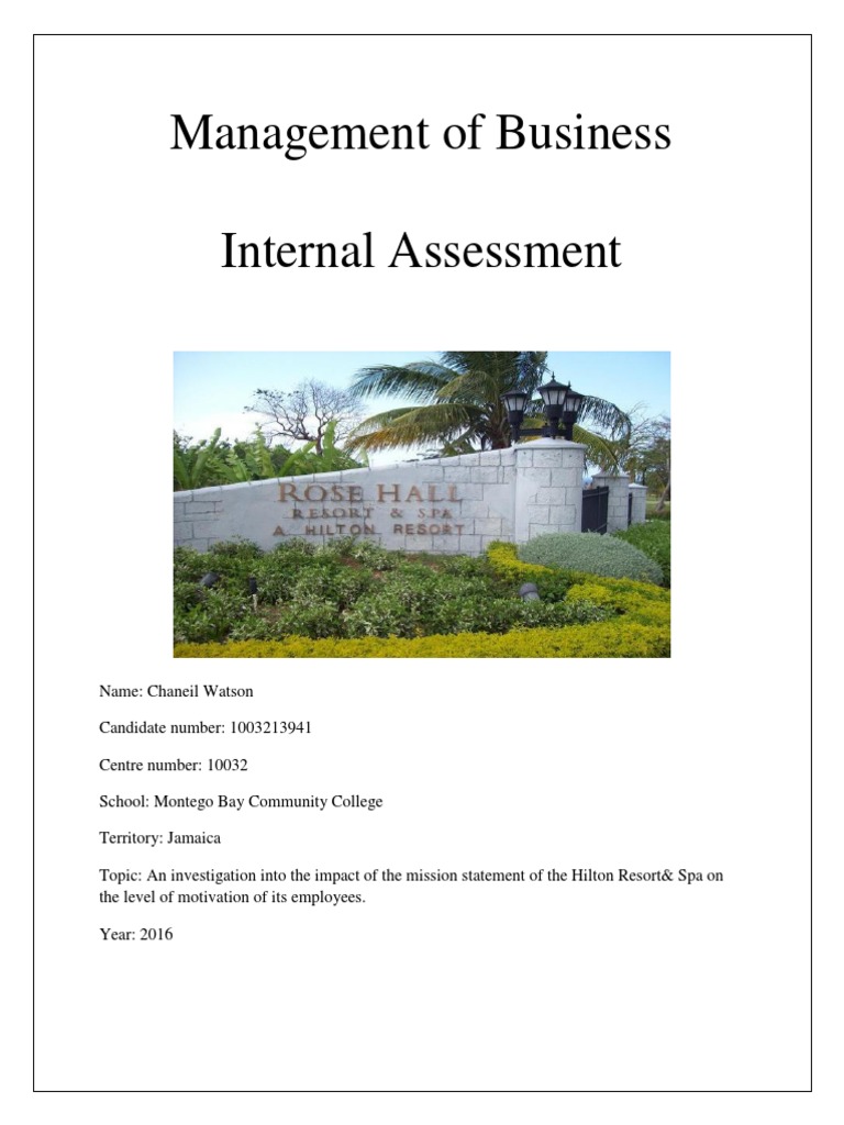 MOB Internal Assessment | PDF | Employment | Motivation