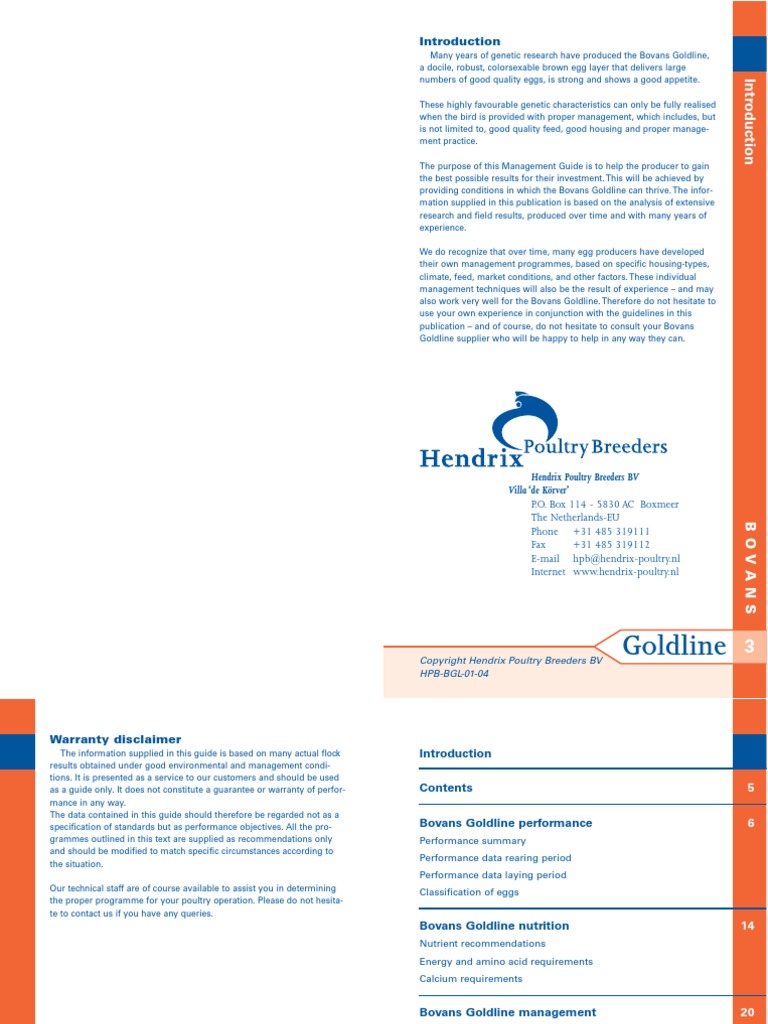 Manual de Bovans | PDF | Methionine | Vitamin