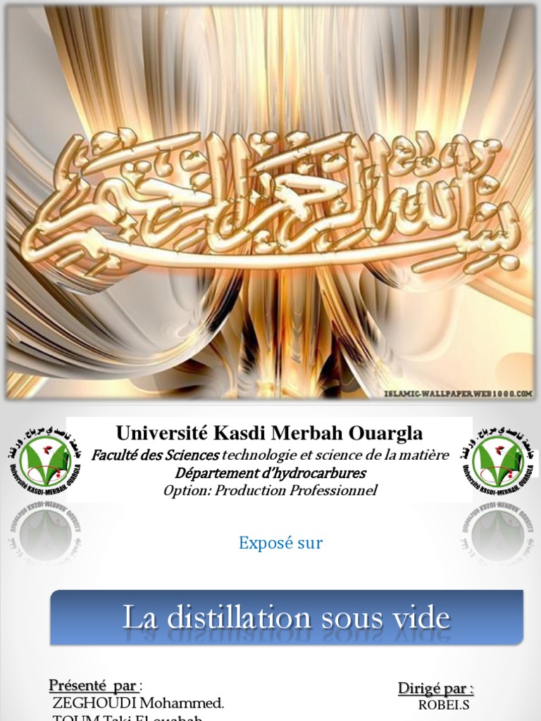 Distillation Sous Vide : Principe et Applications | PDF | Distillation ...