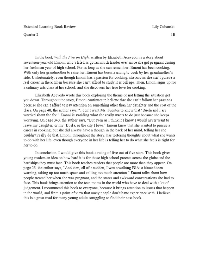 With The Fire On High Book Review-2 | PDF | Wellness | General Fiction