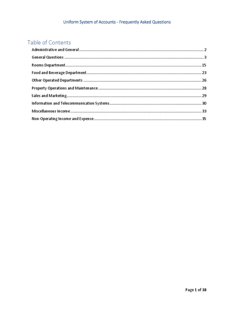Hotel Accounting Standards | PDF | Earnings Before Interest | Expense