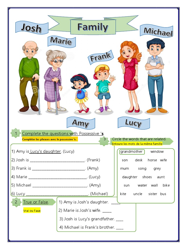 Possessive 'S Exercise | PDF